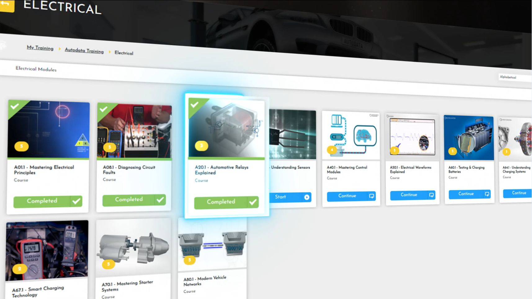 Autodata Training - Electrical Screenshot - Autodata Group UK